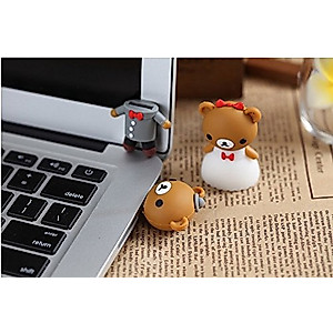 A Plus+ 10 Pairs Thumb Drive 16GB Wedding Bear USB Flash Drive Cute Bear USB Stick 16GB for Wedding