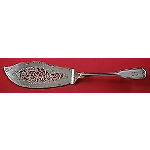 Fiddle Thread German .800 Silver Fish Server Pcd w/Flower 12"
