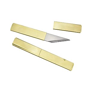 Right Hand/Wood Carving Japanese Kiridashi Knife/Brass (Japan Import)