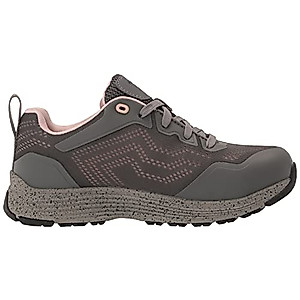 KEEN Utility Women's Sparta 2 Low Height Alloy Toe Industrial Work Shoes, Steel Grey/Peach Whip, 7 Wide