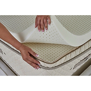 Eco Terra Natural Latex 3" Medium-Firm Mattress Topper | Luxurious Comfort & Support| Organic Certified Latex| Deep Rejuvenating Sleep| Support Shoulders, HIPS, Back & Knees| Twin