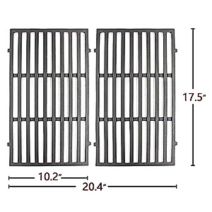 Hongso Grill Parts for Weber Spirit 200 Series, Spirit E/S 200 & 210, Spirit II 210 Series Grills (Front Control, 2013 and Newer), 17.5" Grill Grates 15.3" Flavorizer Bars and 18" Burner Tubes