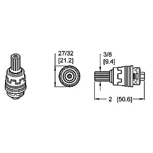 Pfister 9100320 Cold Faucet Cartridge, Original Version