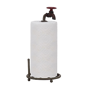 Creative Co-Op Rustic Metal Faucet Paper Towel Holder