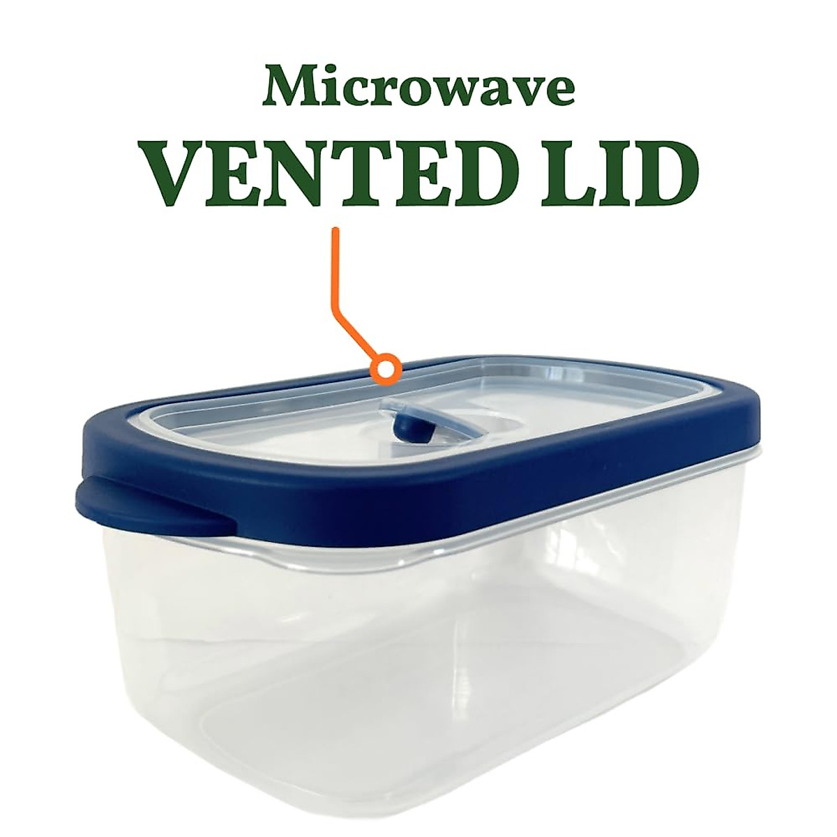 GODAGE 10-Piece Rectangle Food Storage Containers with Vented Lids, Airtight and BPA Free, Stackable, Microwave, Freezer, and Dishwasher Safe (BLUE)