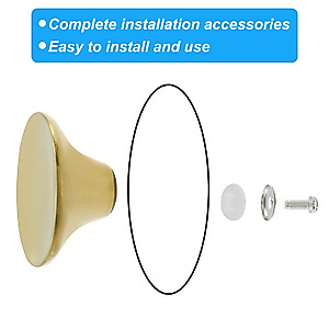 Unlorspy 4 Sets Solid Dutch Oven Knob,45 x 23 x15mm (Top Dia*H*Base Dia) Stainless Steel Universal Dutch Oven Pot Knob Cast Iron Replacement Handle (Gold)