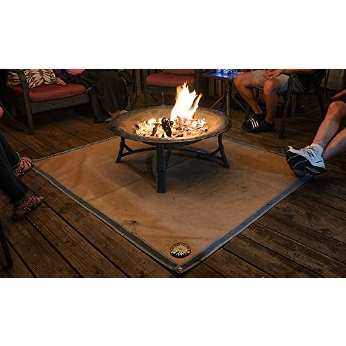 Pop-Up Fire Pit Backyard Bundle | Includes 24" Pop-Up Pit + Heat Shield | Includes Ember Mat | Have Worry-Free Fires On Any Surface | Meets All Federal Regulations | Unmatched Portability
