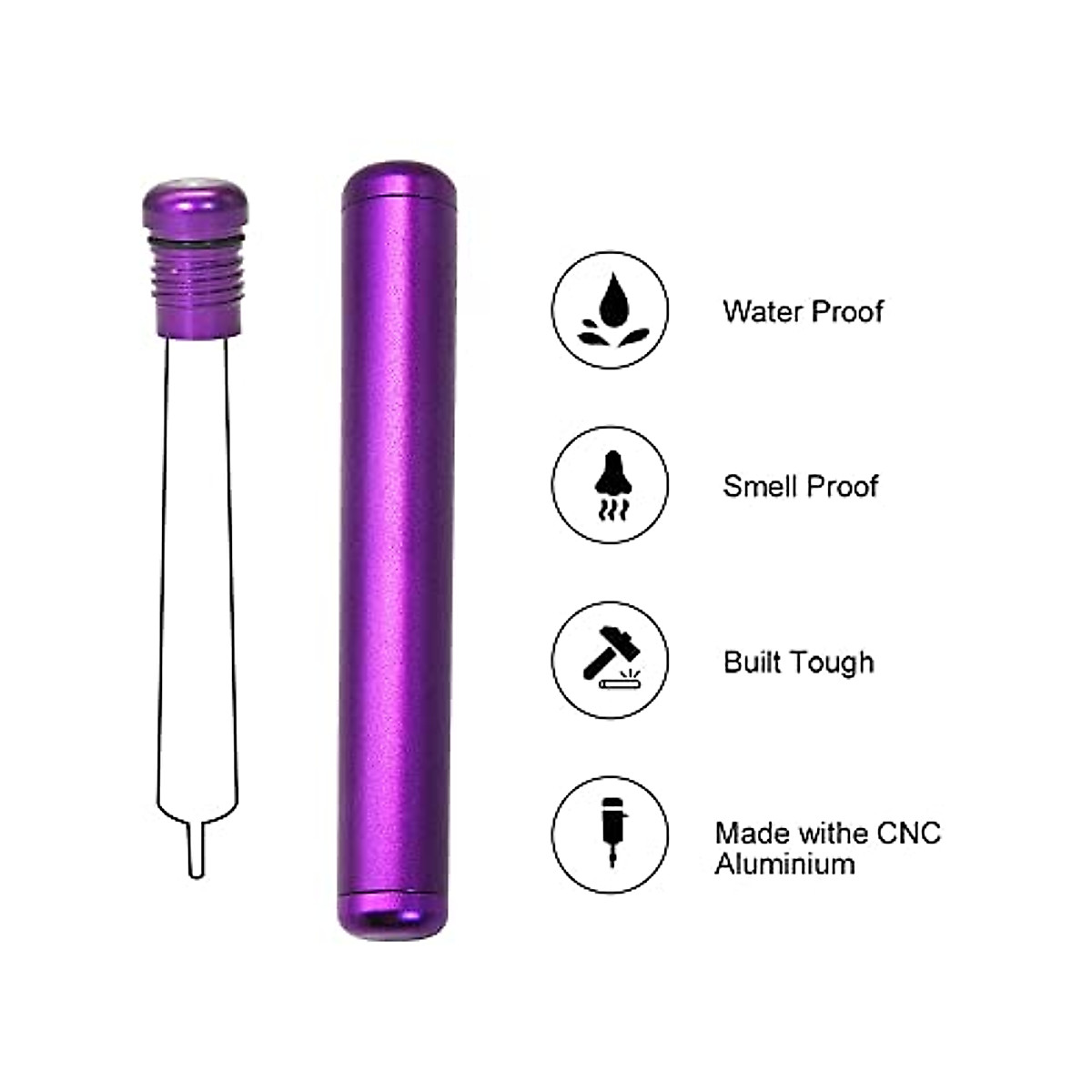 Metal Tube Container, Tube Airtight Waterproof Storage Tube Holder, Travel Storage Box Fit in Pocket Purse Lightweight Portable for Travel 2Pcs