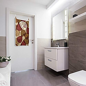 hengpai Kids Cute Hanging Laundry Hamper Bag Dirty Clothes Bag Basket Fabric Wash Bag with Door Wall Hooks,Lovely Hand Drawn Autumn Leaves