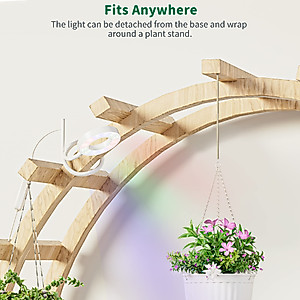 Diivoo Smart Grow Light for Indoor Plant Full Spectrum, Bluetooth LED Growing Lamp for Small Herb Garden, Automatic Timer, Stepless Dimming, Height Adjustable