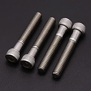 1/4"-20 x 3 inch Stainless Socket Head Cap Screws, 304 Stainless Steel 18-8, Allen Hex Drive, Full Thread Coverage, 20 Pack