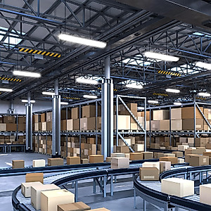 BRILLIHOOD LED Vapor Proof 4ft Light Fixture, 36 Watt, 4000lm, 6000K (Bright White), Clear Cover, IP65 Waterproof 4' Long Overhead Shop Light, Indoor/Outdoor Lighting, 1-Pack