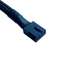 Endlesss PWM Fan Hub Splitter 4 Pin Black Sleeved 1 to 5 Way PC CPU Cooling Case Fan Splitter Hub Adapter Cable for Computer Cooler Case Fans 4-Pin & 3-Pin 14 Inches (1 Pack)