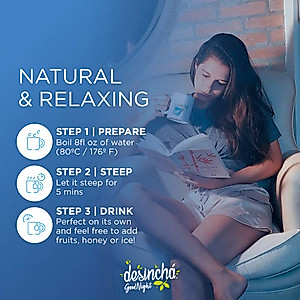 Desincha Nighttime Herbal Tea I Caffeine Free - Herbal Tea I Supports Relaxation & Quality Sleep I Bedtime Tea Made With Natural Ingredients I #1 Tea Brand in Brazil I 60 Day Supply