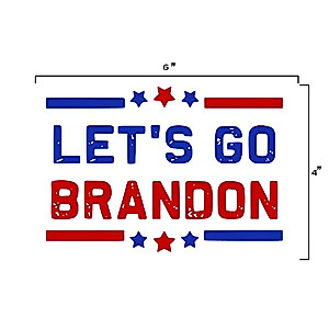 Funny Tool Box Magnet Sign - 4x6 in. FJB Let's Go Brandon Red White and Blue Stars