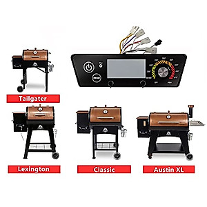 Bbqzone Digital Thermostat Control Board Replacement Part for Pit Boss Wood Pellet Grill Tailgater P7-340/ Lexington P7-540/ Classic P7-700/ Austin XL P7-100/ 440FB1 Matte Black