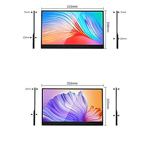DFZ Small HDMI Monitor, 13.3 Inch Portable Monitor HD 1366x768 for Computer, Built-in Speakers (Size : 15.6in)