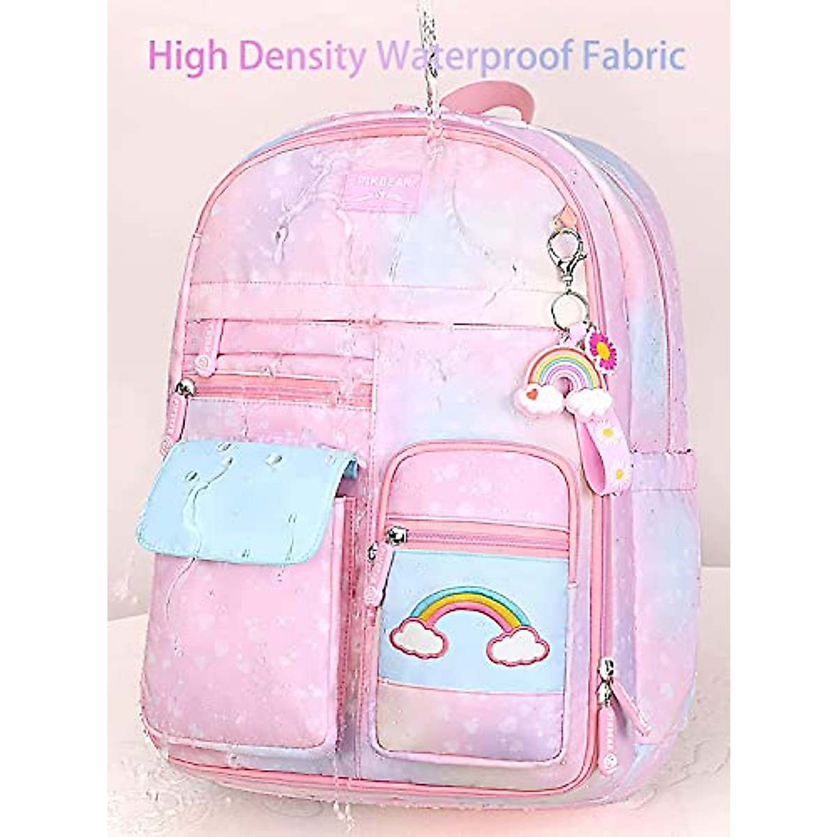 Rcuyyl Cute Backpack Elementary Bookbags Middle School bags Waterproof Bookbag Multifunction Casual Daypack Laptop Travel Bag