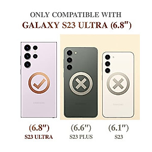 GVIEWIN Compatible with Samsung Galaxy S23 Ultra Case with Slide Camera Cover, [Military Grade Drop Protection] Slim Marble Shockproof Protective Phone Case Fit S23 Ultra 5G 6.8" (Quicksand/Purple)