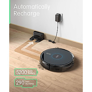 zoozee Z50 Robot Vacuum Cleaner with 3000Pa Max Suction Power, Vacuum and Mop 2-in-1,5200mAh Super Battery Life,Quiet and Self-Charging, Pet and Carpet Friendly Robtic Vacuum, Works with Siri Alexa