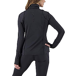 Obermeyer Womens Anya 1/2 Zip Top, Black, Medium