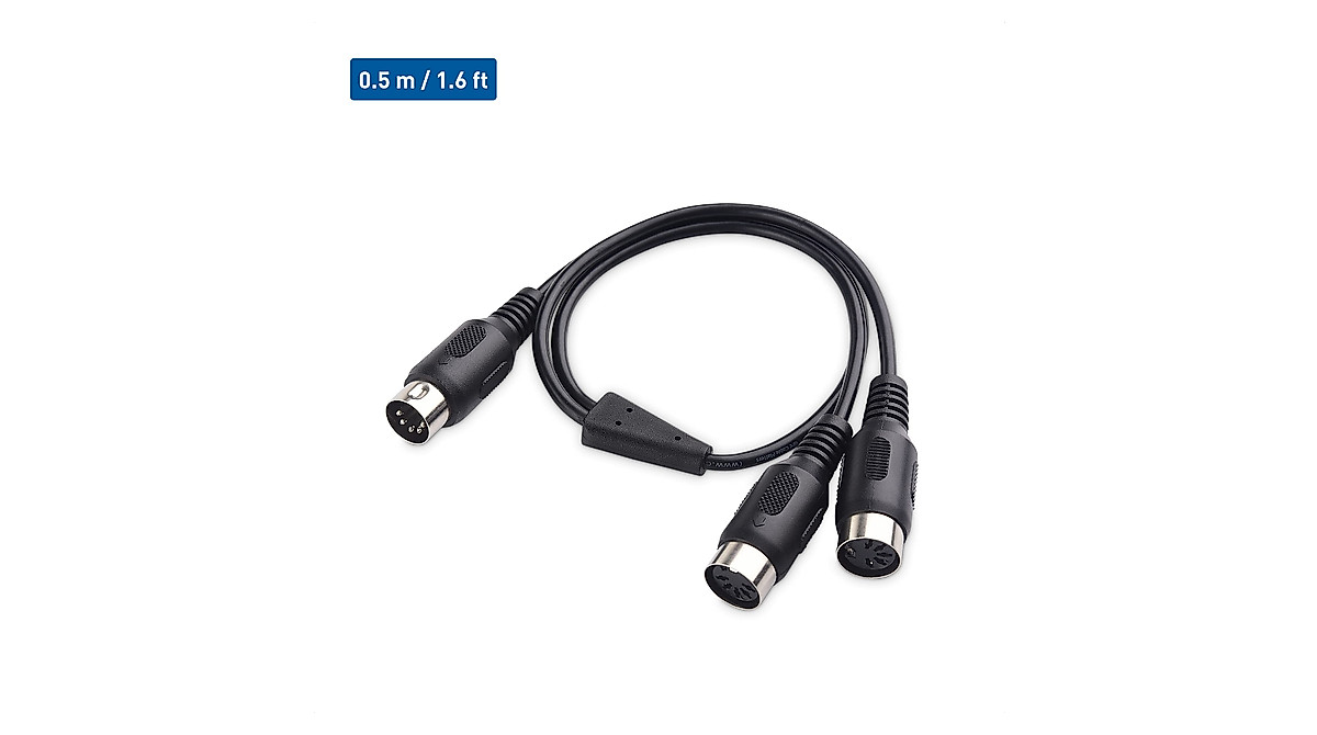 Cable Matters 5-PIN MIDI Splitter Cable - Dual MIDI Signal Splitter