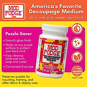 Mod Podge Puzzle Saver Glue Kit, Adhesive Brushes for Jigsaw Puzzles, Boards, Mats, Pixiss Accessory Kit with Glue Spreaders, Gloves, Brushes, Palette Knife Set