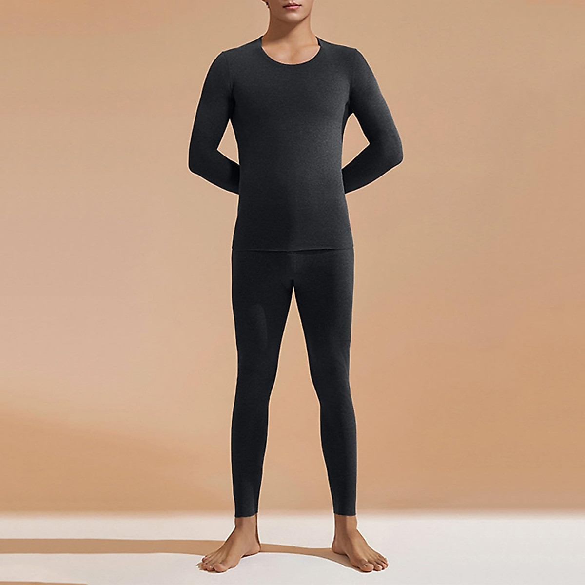 Thermal Underwear Set for Men Sport Fleece Lined Base Layer Long Johns for Men Quick Dry Top Bottom for Cold Weather