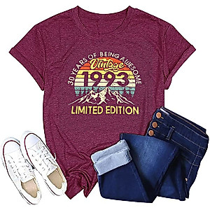 Women 30th Birthday Shirts Vintage 1993 Bday Party Tank Tops 30 Years of being Awesome Funny Saying Short sleeve Tee Tops