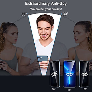 JDHDL [2 Pack] Privacy Screen Protector for iPhone 14 Plus/iPhone 13 Pro Max, Anti-Spy Anti-Scratch Non-breakable Flexible Soft TPU Film Screen Protector [Easy Installation] (Not Tempered Glass)