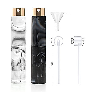 Vitog 10ml Travel Perfume Bottle Refillable - Atomizer Perfume Spray Bottle For Travel Empty Cologne Dispenser Mini Travel Bottle With Funnel,Distributor For Women Men