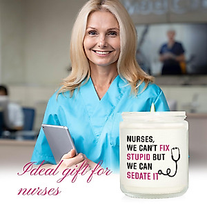 musaecoin Nurse Gifts for Women, Cool Gifts for Nurses, LPN RN Gifts for Nurses, Funny Nurse Appreciation Gifts, Nursing School Graduate Birthday Gifts for Nurse, 7oz Soy Wax Candle (Lavender)