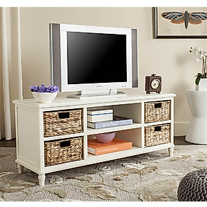 Safavieh Home Collection Rooney Entertainment TV Unit, Vintage White