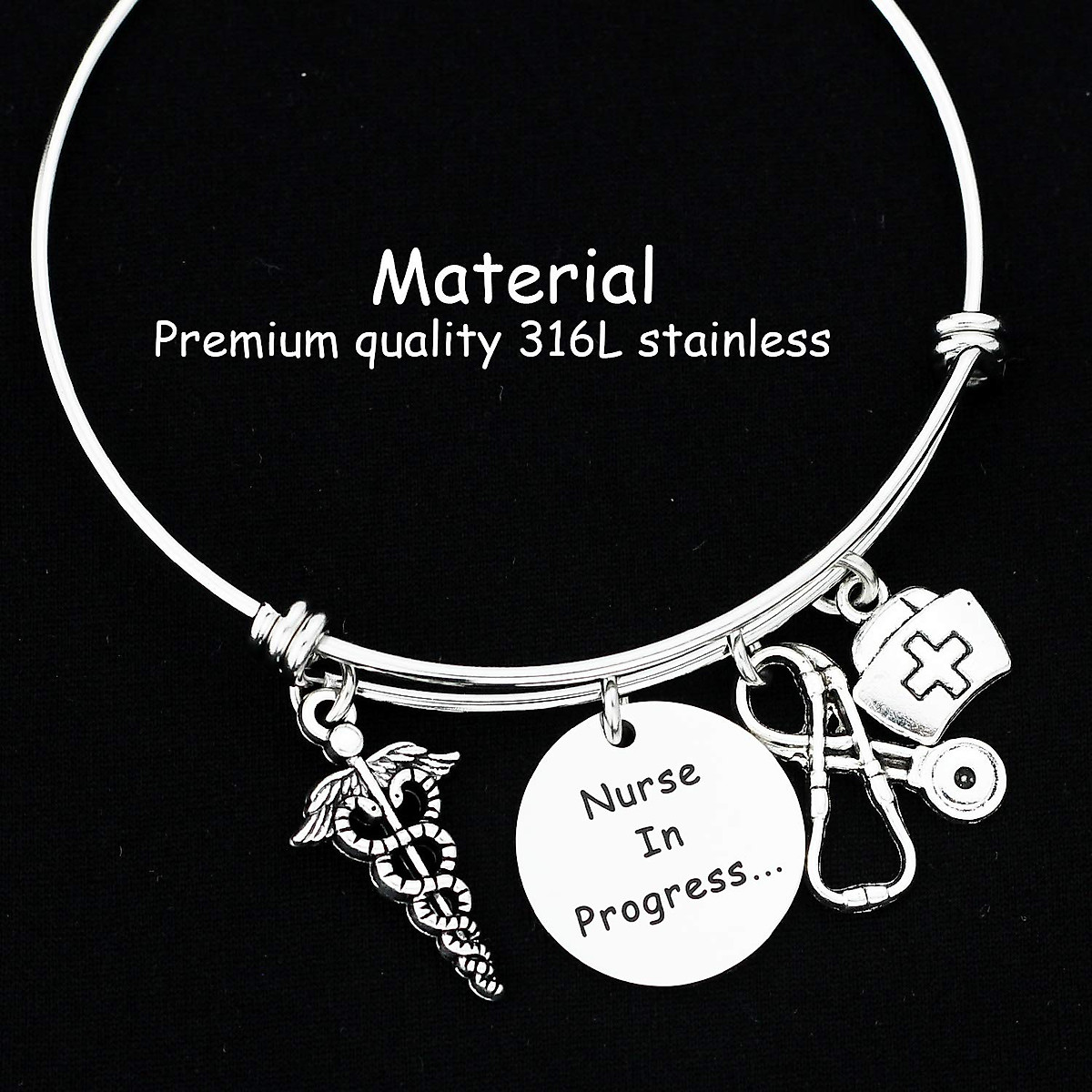 Kivosliviz Nursing Student Bracelet Jewelry Nurse Progress Future Nurse Gifts