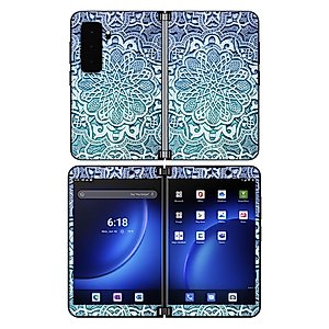 MightySkins Skin Compatible with Microsoft Surface Duo 2 - Carved Blue | Protective, Durable, and Unique Vinyl Decal wrap Cover | Easy to Apply, Remove, and Change Styles | Made in The USA