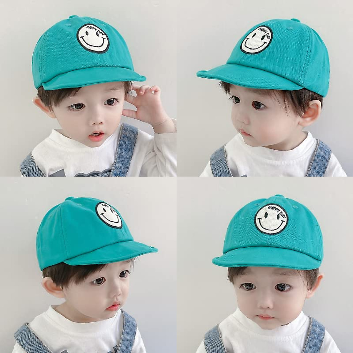 Baby Baseball Cap Toddler Infant Sun Hat Breathable Kids Boys Girls Cute Cap Hat for Spring Summer (White)