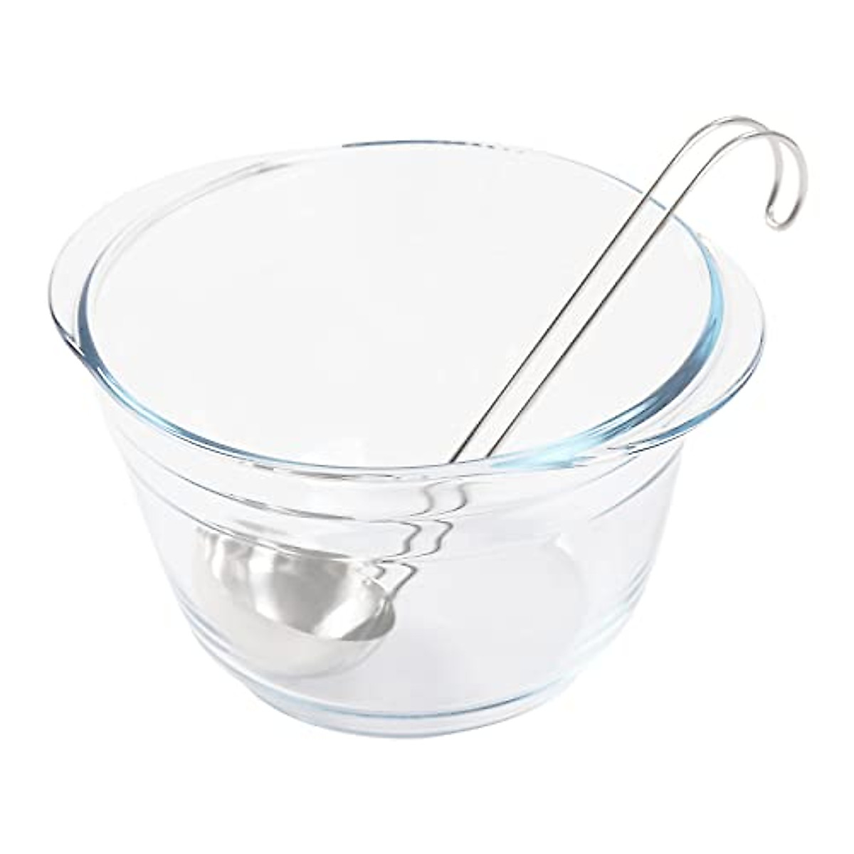 DYRABREST Chafing Dish Buffet Set,Stainless Steel Frame Chafing Dishes Glass Dish Server Food Warmer with Soup Ladle for Parties