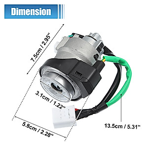 uxcell No.819203KA10 Car Ignition Switch Lock Cylinder with 2 Keys for Hyundai Sonata 2.4L L4 3.3L V6 2005-2007 Ignitigon Starter Switch Steering Lock Cylinder Set