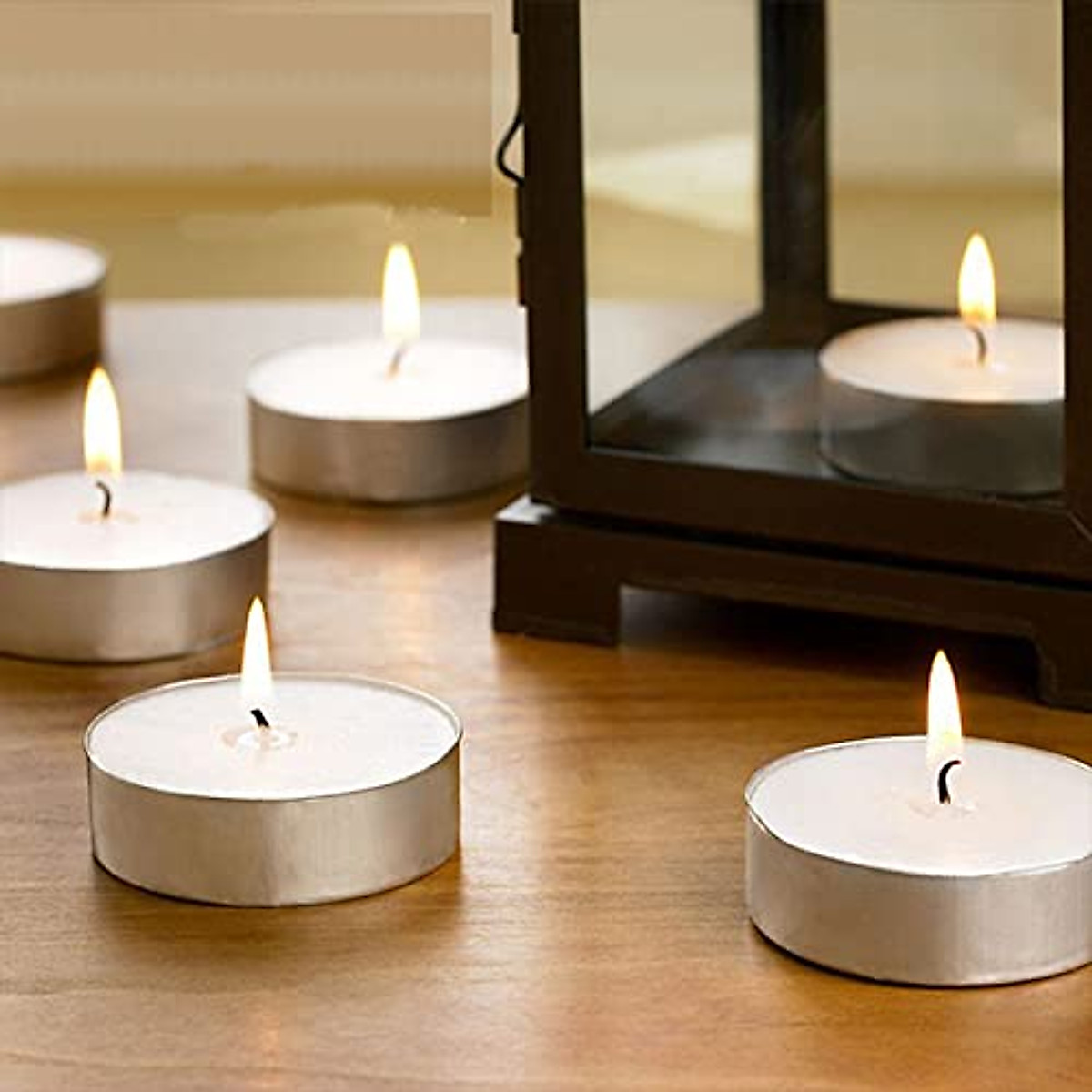 AlterEgo Unscented Tea Lights - 100 Pack Tealight Candles - 6+ Hour Burn Time - Clean-Burning White Palm Votive Smokeless Tealights Candles for Home, Shabbat & Anniversaries (100Pack)