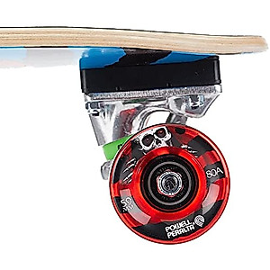 Powell Peralta Micro Mini Ripper Skateboard Cruiser Complete Skateboard - Blue 7.5" x 24"