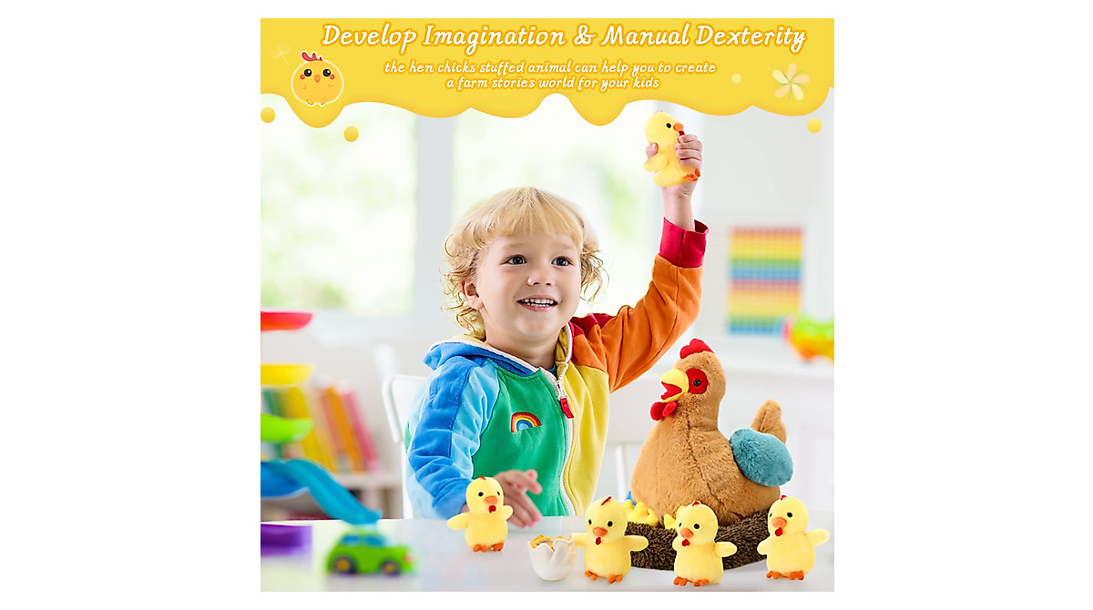Skylety Plush Chicken Toys for Fun & Decorations