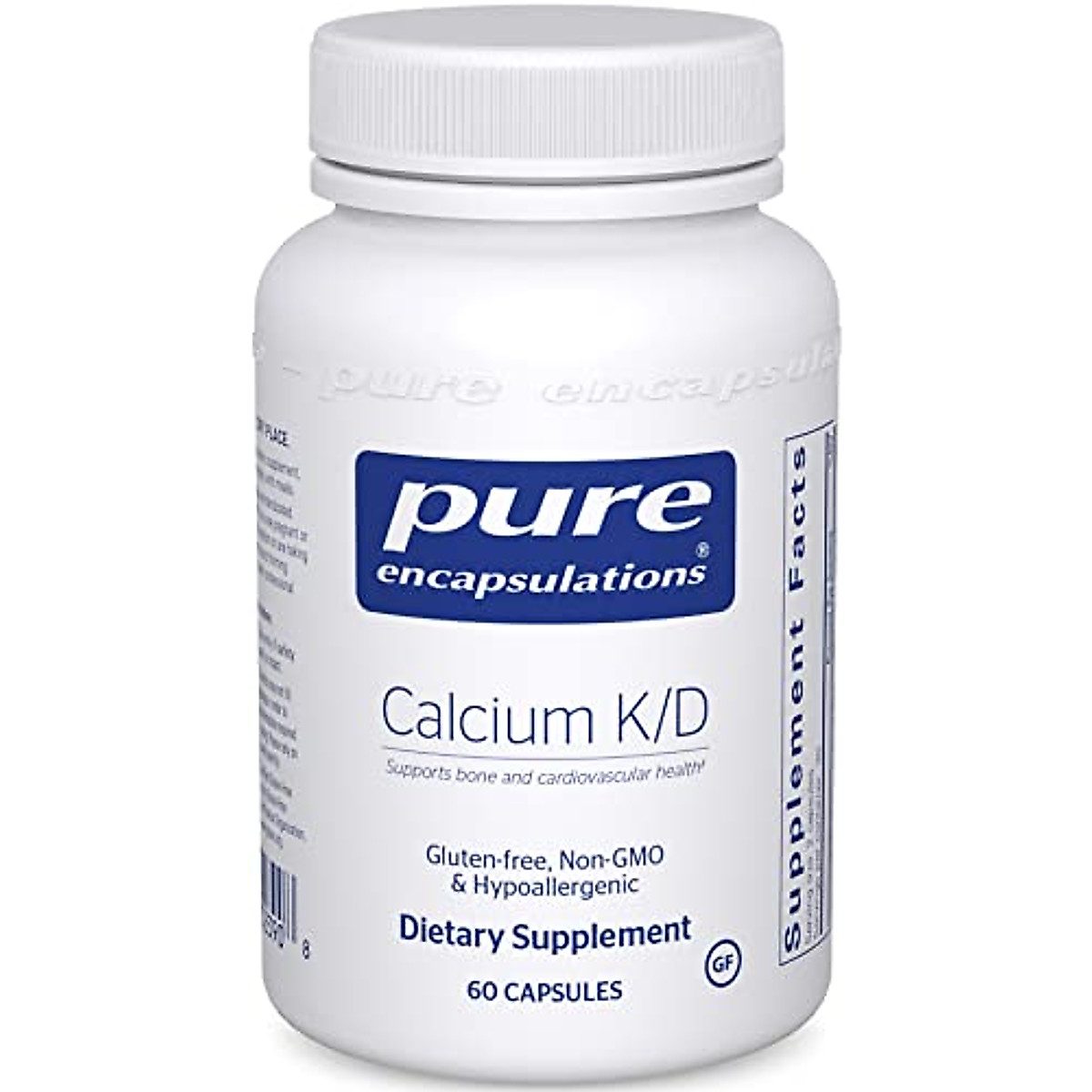 Pure Encapsulations Calcium K/D | Supplement for Bone Strength, Immune System, Colon, and Cardiovascular Health* | 60 Capsules