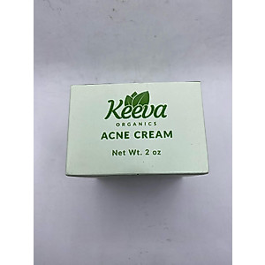 Acne Treatment Cream With Secret TEA TREE OIL Formula - Perfect For Fighting Breakouts, Spots, Cystic Acne, Acne Scar Removal - See Results in Days Without Dry Skin - by Keeva Organics (2oz)