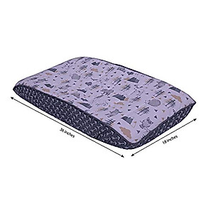 Bacati Woodlands Grey/Beige Neutral Cotton Changing Pad Cover, Beige/Grey