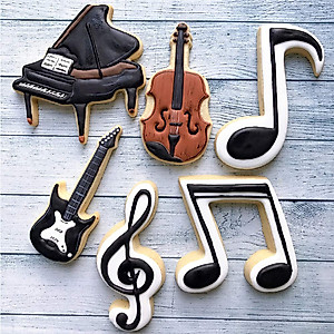 LILIAO Violin Cookie Cutter Music Biscuit Fondant Cutter - 1.9 x 4.3 inches - Stainless Steel
