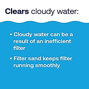 HTH 67120 Swimming Pool Care Pool Filter Sand 50lb Filtration Media for Clean Water