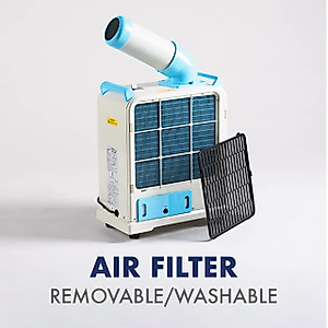 Uninex SAC1800 Indoor/Outdoor KOOLZONE Mobile Spot Cooler, Industrial Grade, Certified, 6,293-BTU 9.55-CER, R410A Refrigerant