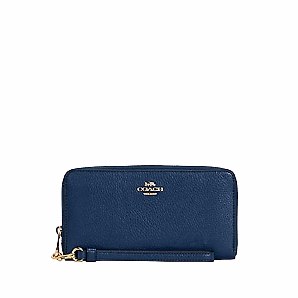COACH ( C4451 Long Zip Around Wallet in Gold/Denim