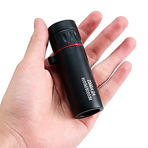 Mini Monocular Telescope Focusing Optical Binoculars Waterproof and Non-Slip Monoculars for Adults, Black