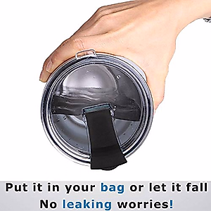 Weierken 20oz 2 Lids with Slider Spill Resistant Vacuum Replacement Black Locking Closure for Yeti Tumbler, No Leak with Closure Cup Fit Open/Close 3 INCH DIAMETER Travel Lid or Sports Bottle